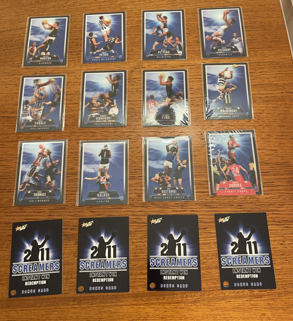 2012 Select AFL Screamers Redemption 3D Bonus Complete Set – JohnnyBoy